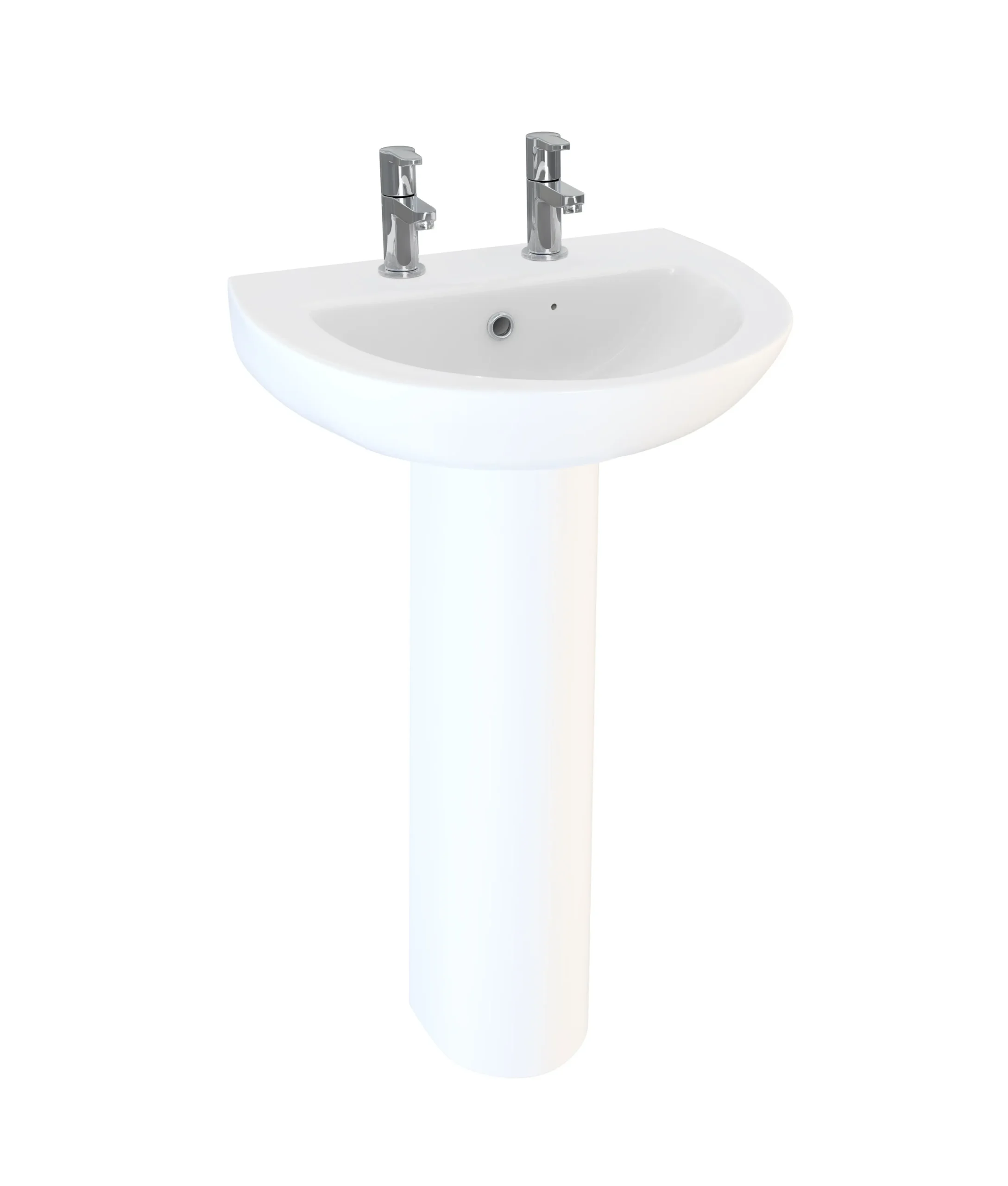 Mercury 45cm Basin And Pedestal | Bathco Designs